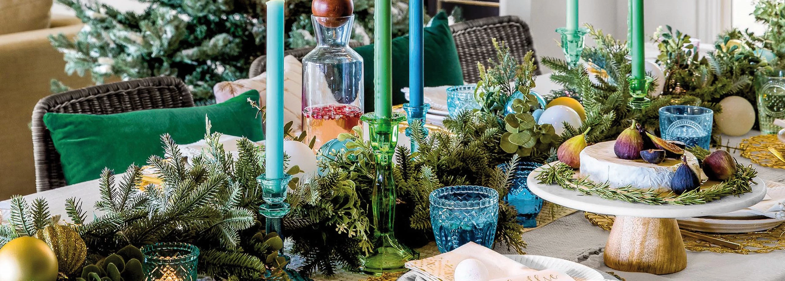 Eigentijdse tafeldekking met planten - Tuincentrum Pelckmans